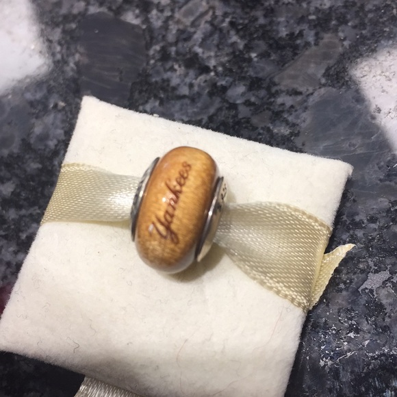 Pandora | Jewelry | Authentic Pandora Wood Charm Ny Yankees | Poshmark